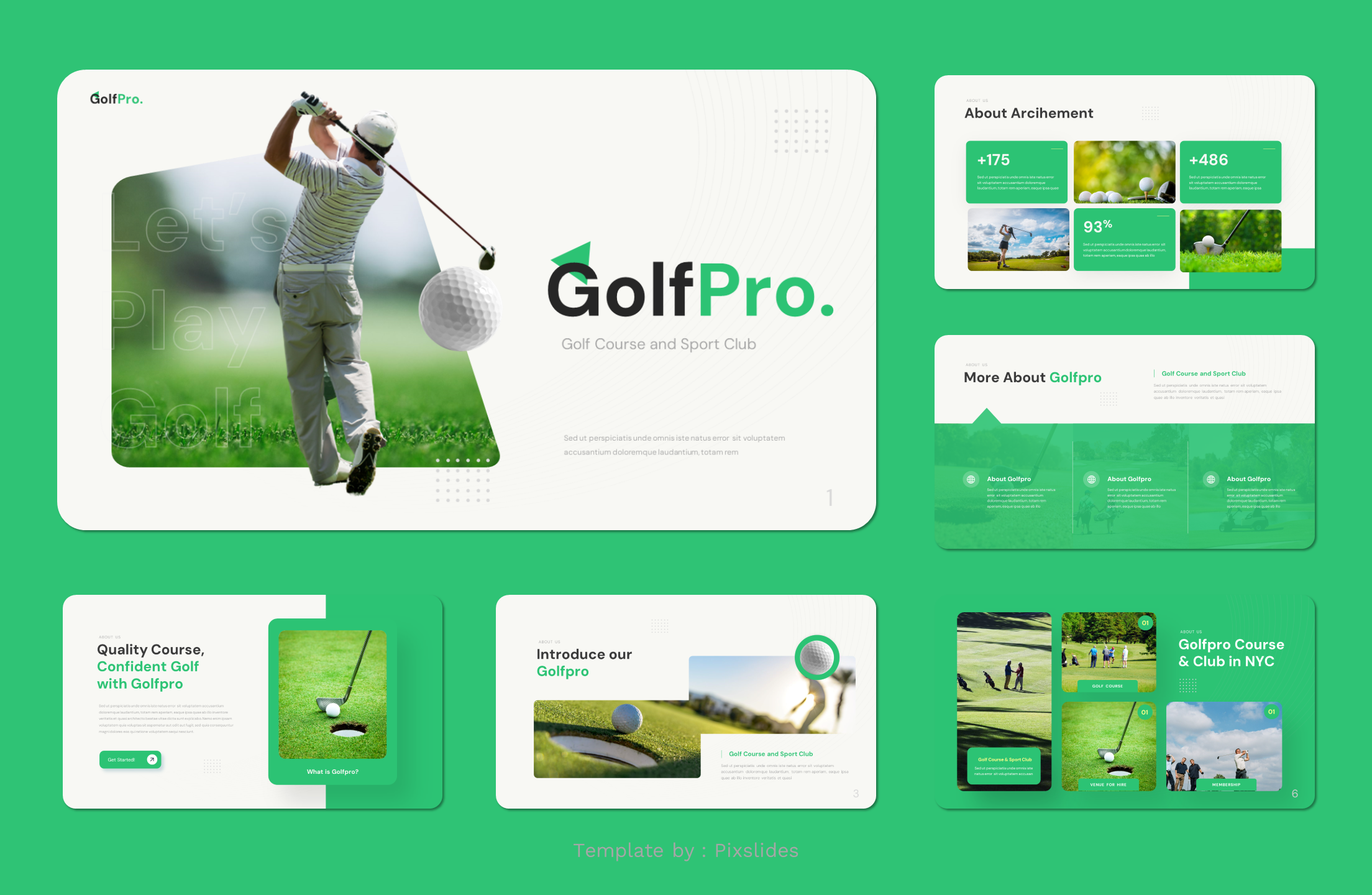 Golfpro - Golf Course & Sports Club PowerPoint Presentation ...