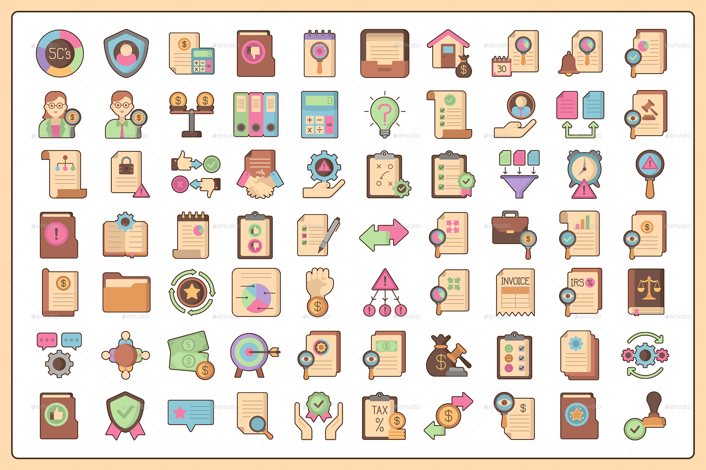 70 Audit Icons | Soothe Series, Icons | GraphicRiver