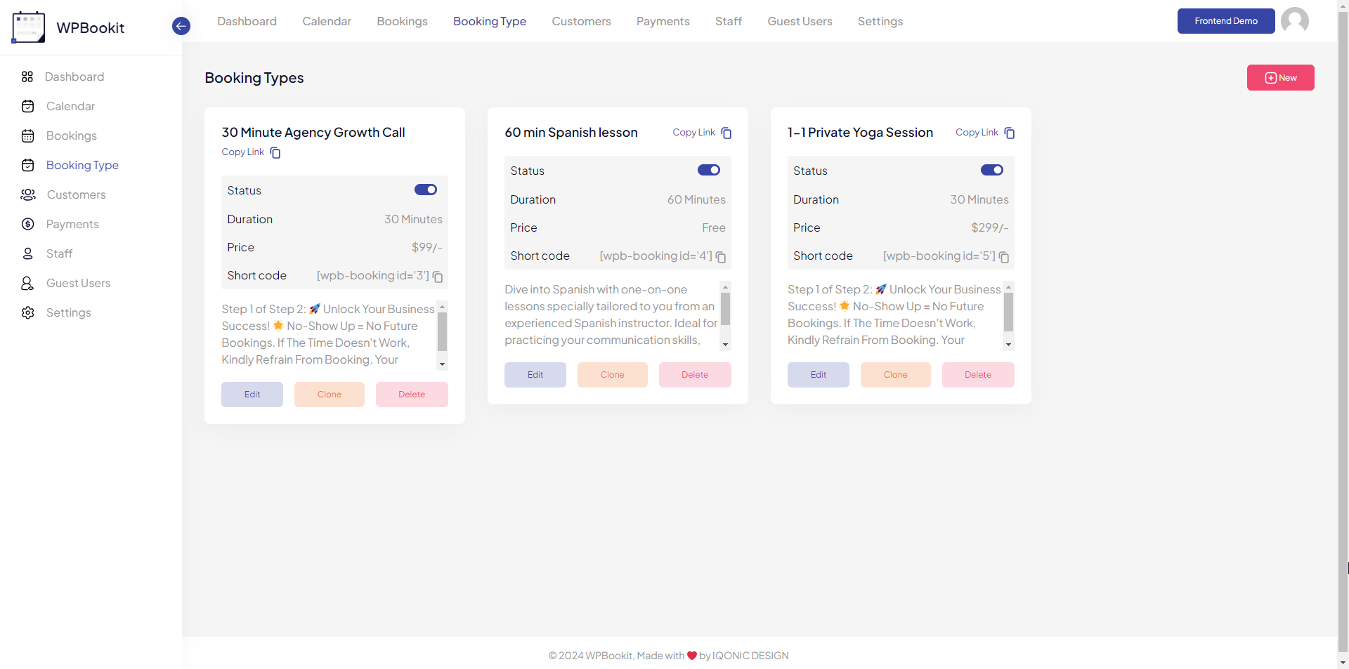WPBookit Pro - Appointment Booking WordPress Plugin by iqonicdesign