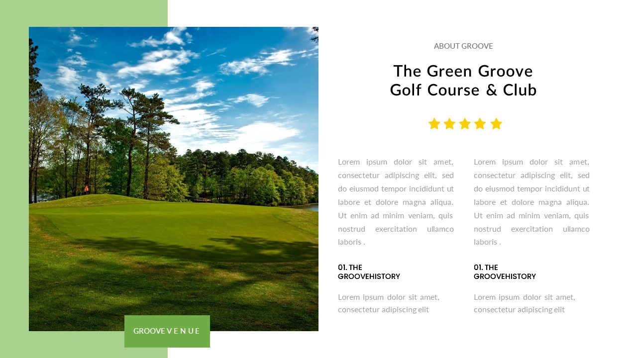 Cadillac Golf - Golf Club & Sport Google Slide Template, Presentation ...