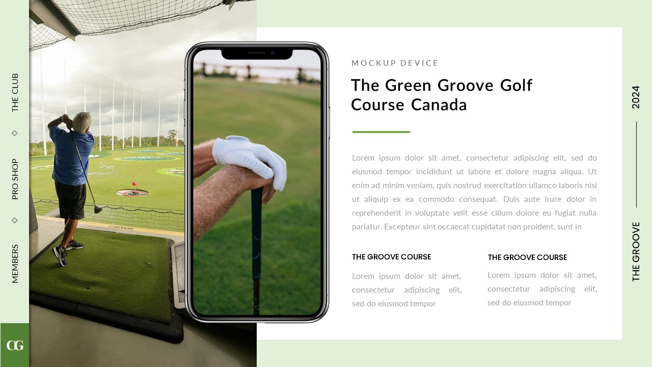 Cadillac Golf - Golf Club & Sport Google Slide Template, Presentation ...