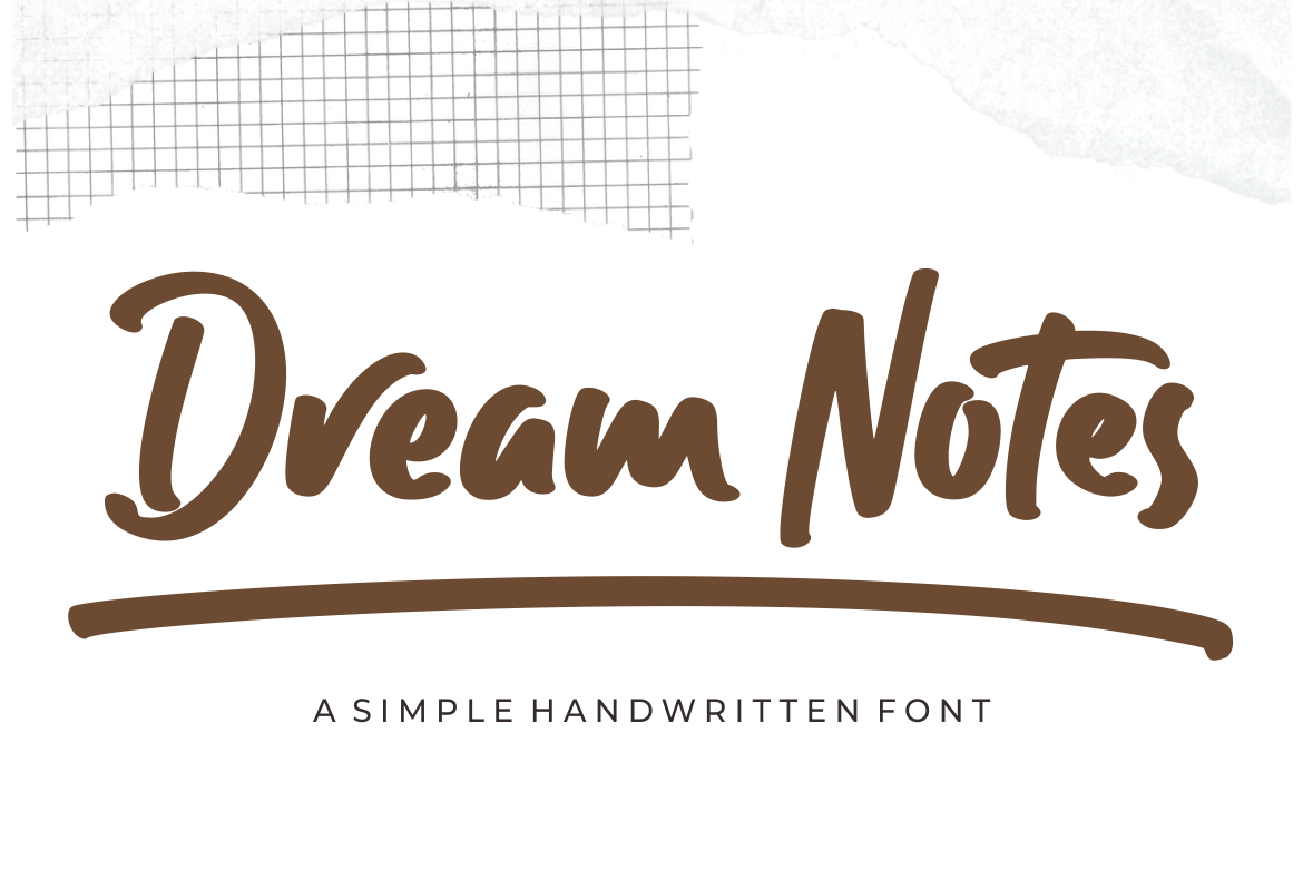 Dream Notes - Handwritten Font, Fonts | GraphicRiver