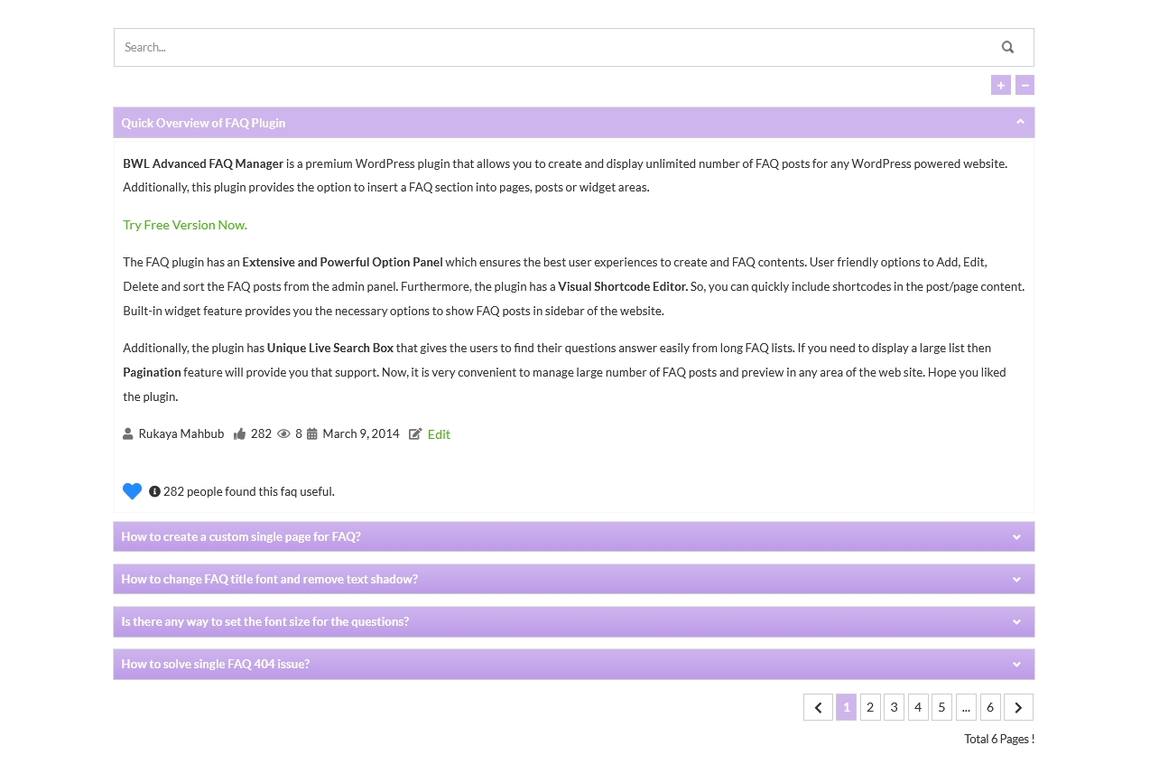 BWL Advanced FAQ Manager by xenioushk | CodeCanyon