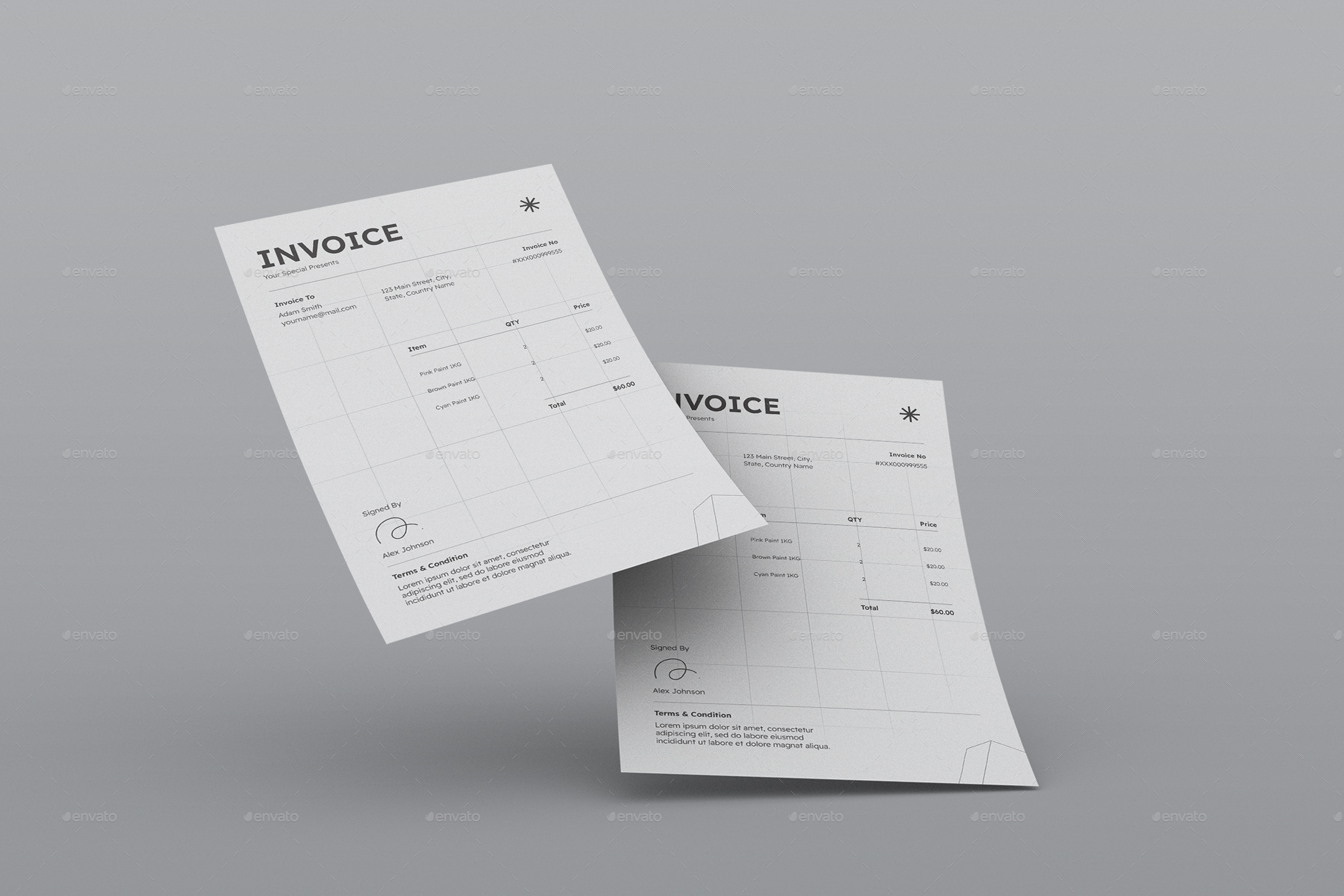 Gray Black Modern Style Invoice, Print Templates | GraphicRiver