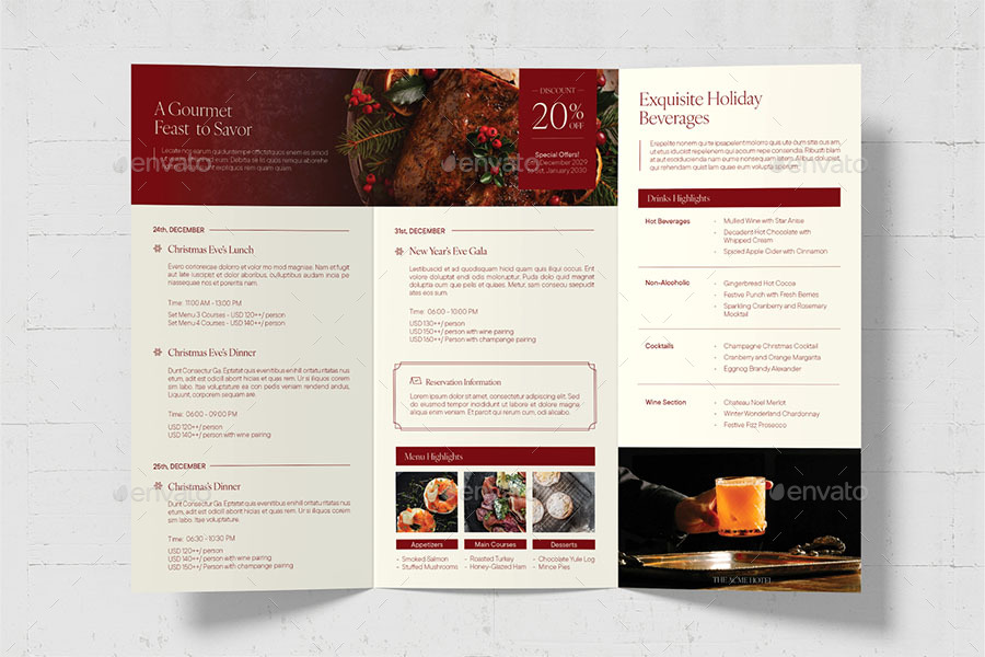Christmas Trifold Brochure Template, Print Templates | GraphicRiver