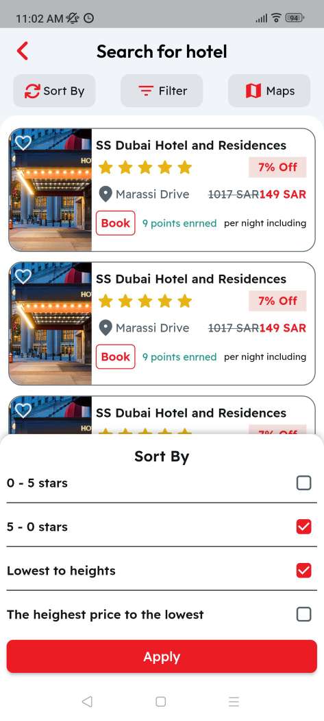 Hotel Booking Flutter UI Template by Amarinfotech_Official | CodeCanyon