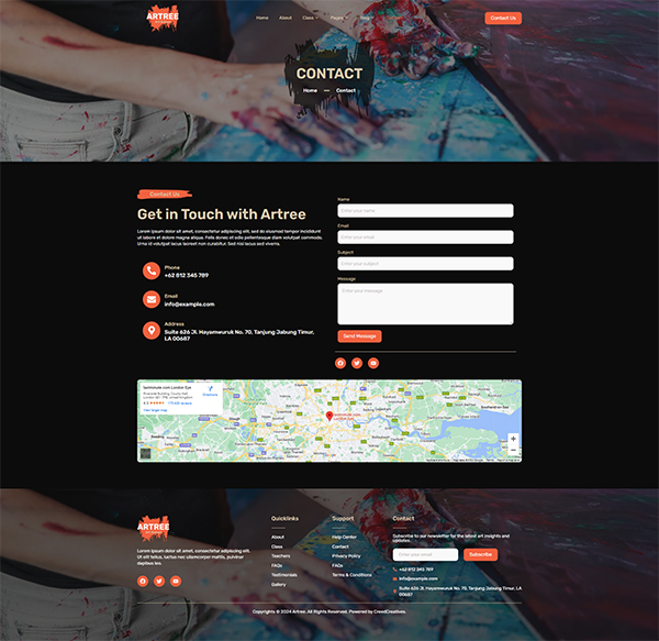 Artree - Art School Elementor Template Kit by creedcreatives | ThemeForest