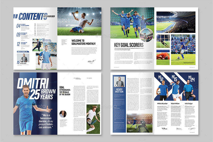 Football Magazine Template, Print Templates | GraphicRiver