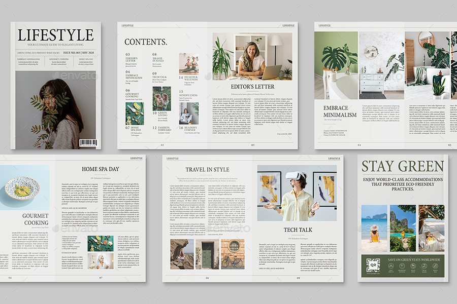 Lifestyle Magazine Template, Print Templates | GraphicRiver