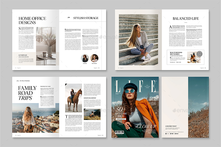 Fashion & Lifestyle Magazine Template, Print Templates | GraphicRiver