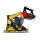 Vector Cartoon Land Clearing Mulcher, Vectors | GraphicRiver