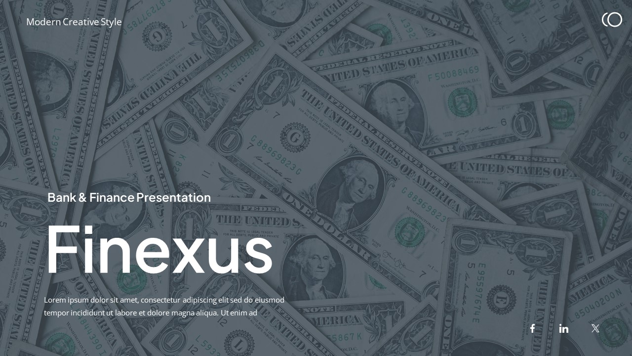 Finexus - Bank & Finance PowerPoint Template, Presentation Templates