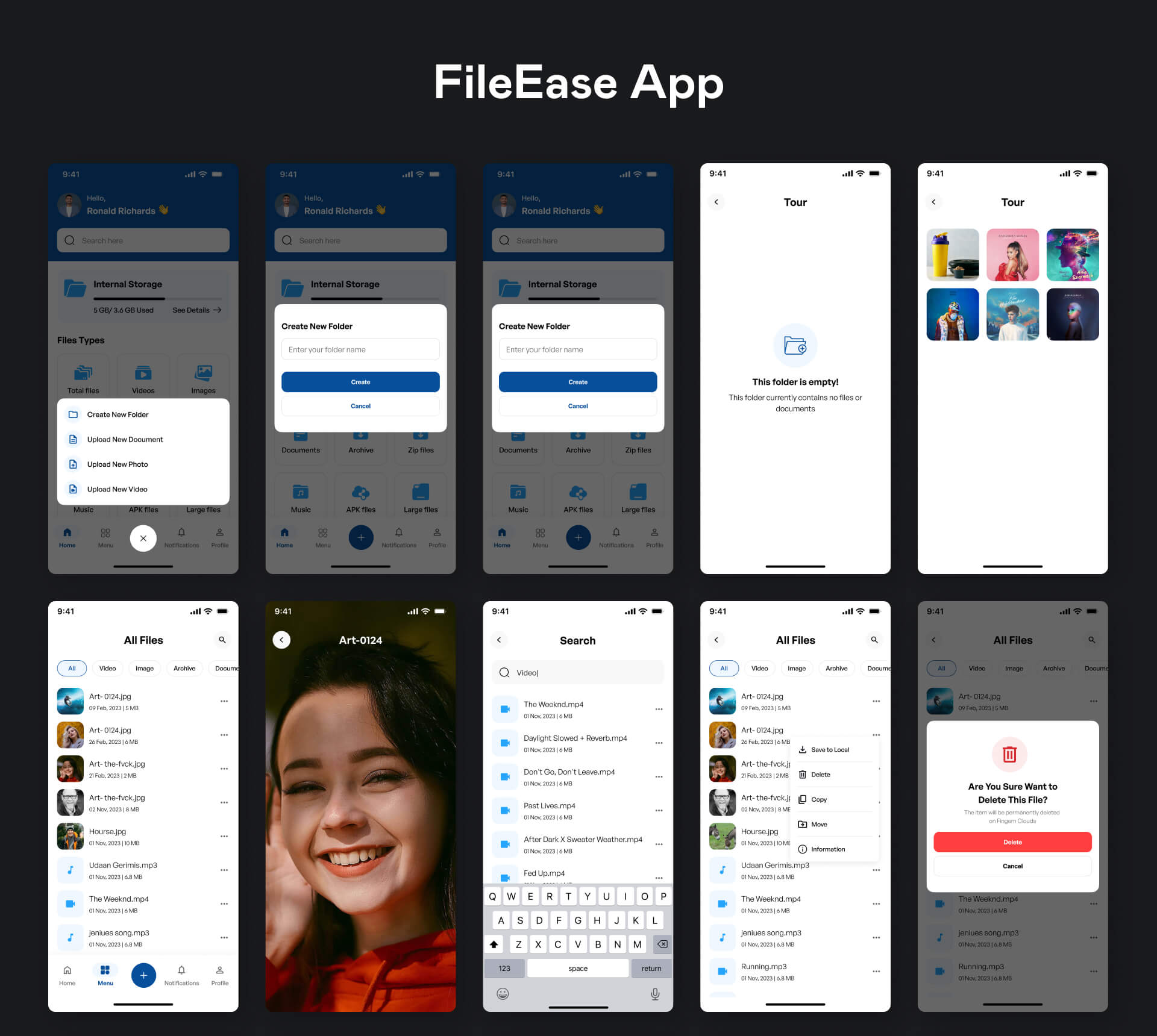 FileEase UI template | Cloud File Management App in Flutter | FileAero ...