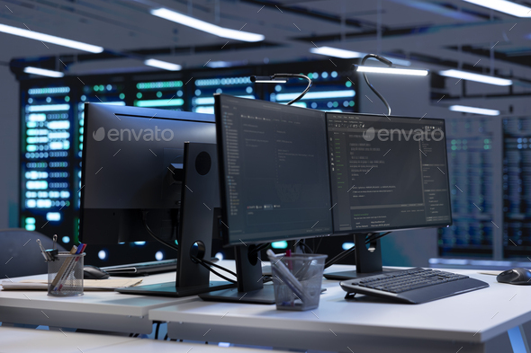 Computers in data center facility used for managing rackmounts energy ...