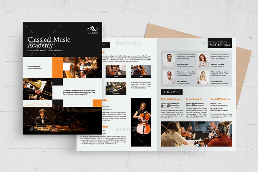 Education Bifold Leaflet Template, Print Templates | GraphicRiver