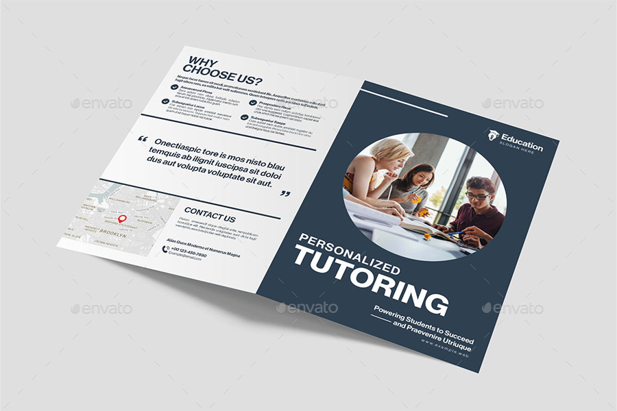 Education Bifold Leaflet Template, Print Templates | GraphicRiver