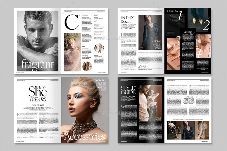 Fashion Magazine Template, Print Templates | GraphicRiver