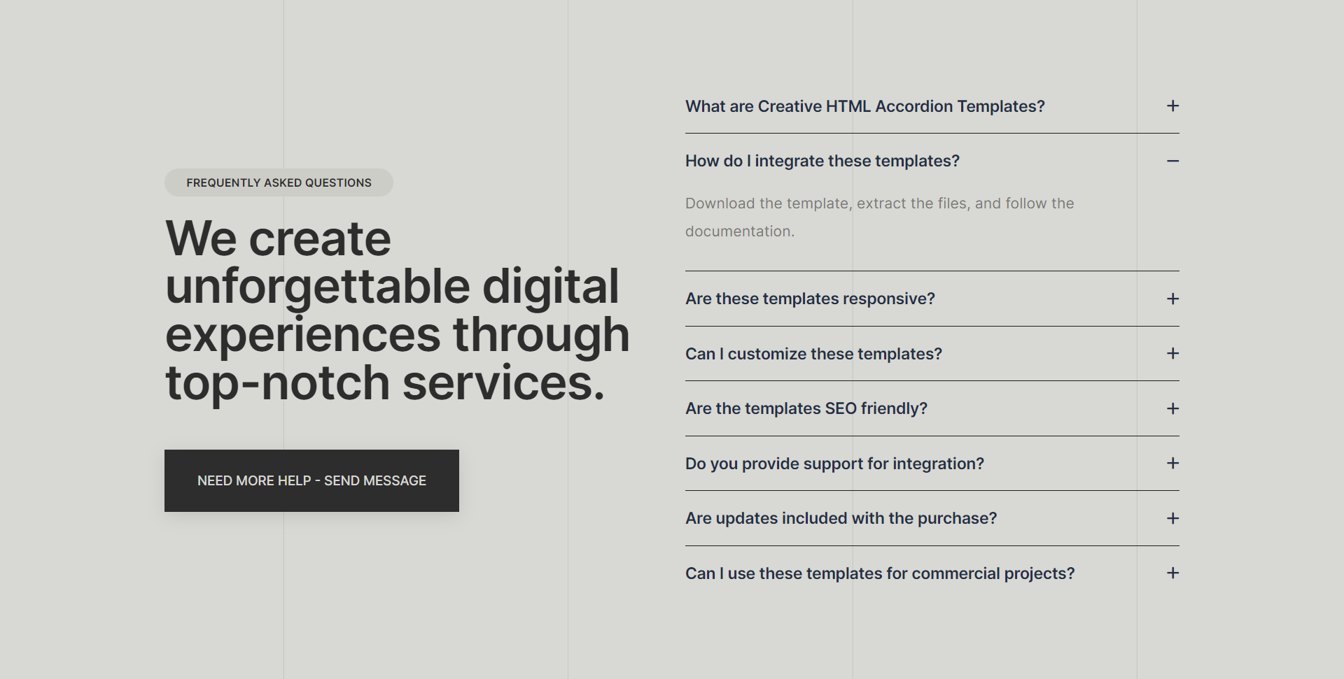 Creative HTML Accordion & FAQ Templates by Salahudeen007 | CodeCanyon