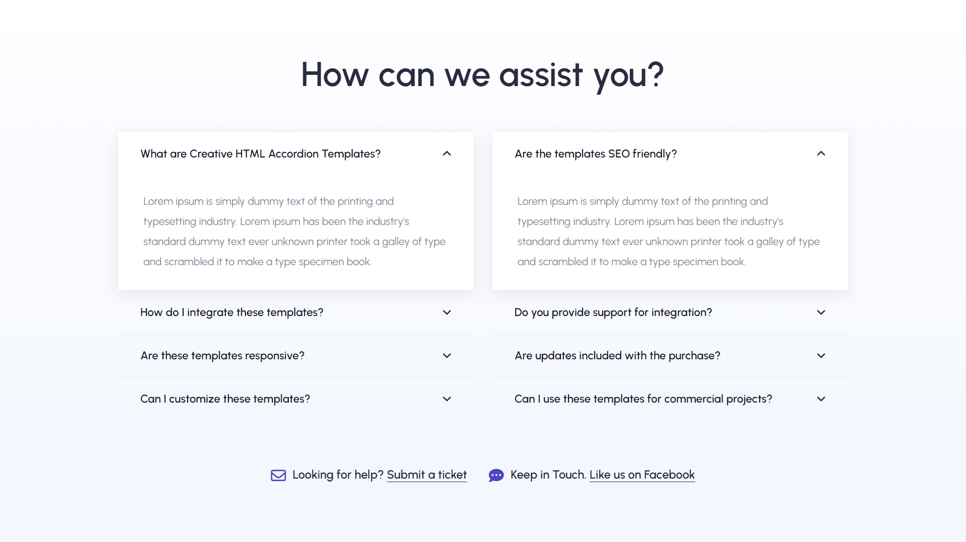 Creative HTML Accordion & FAQ Templates by Salahudeen007 | CodeCanyon