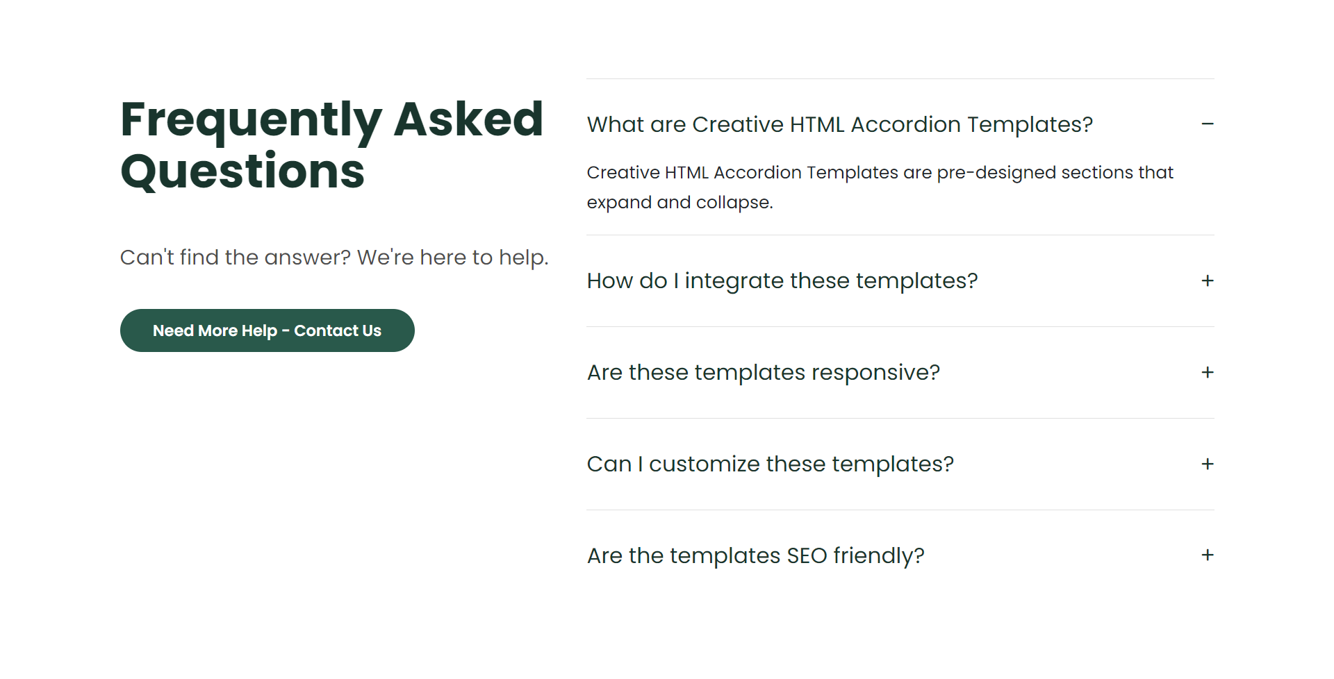 Creative HTML Accordion & FAQ Templates by Salahudeen007 | CodeCanyon
