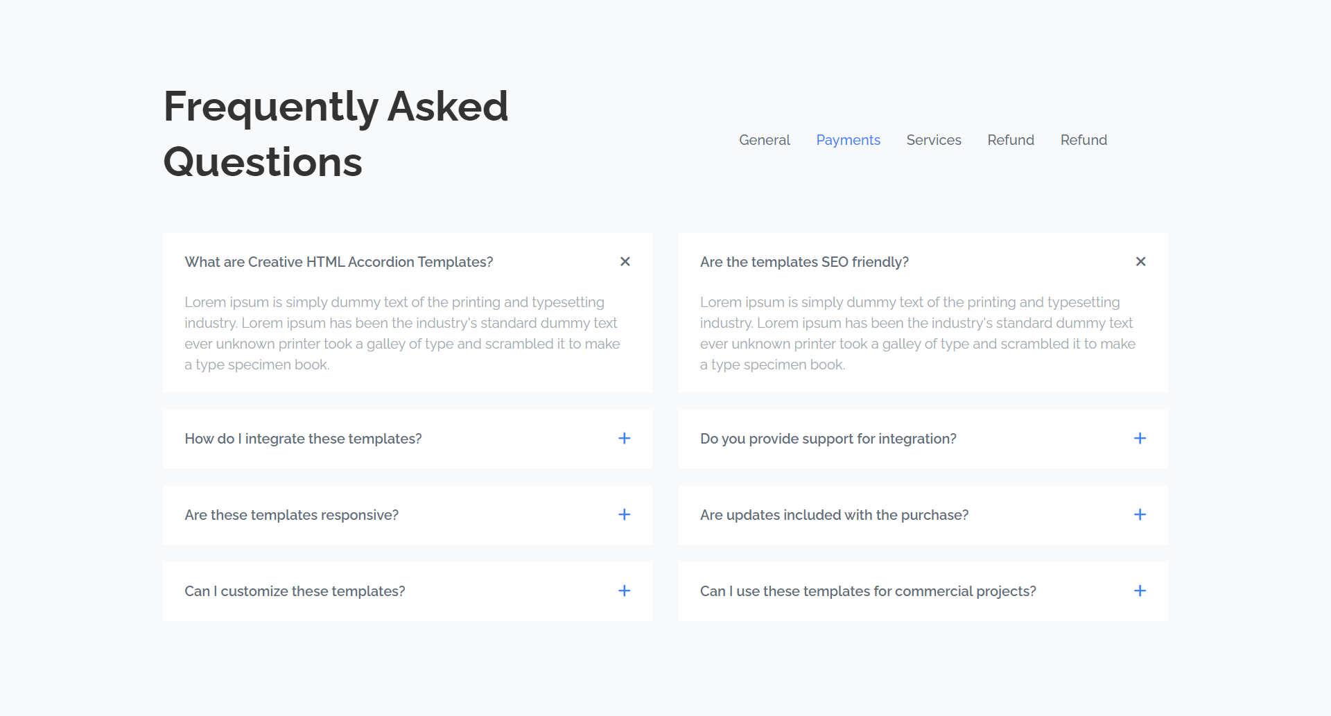 Creative HTML Accordion & FAQ Templates by Salahudeen007 | CodeCanyon