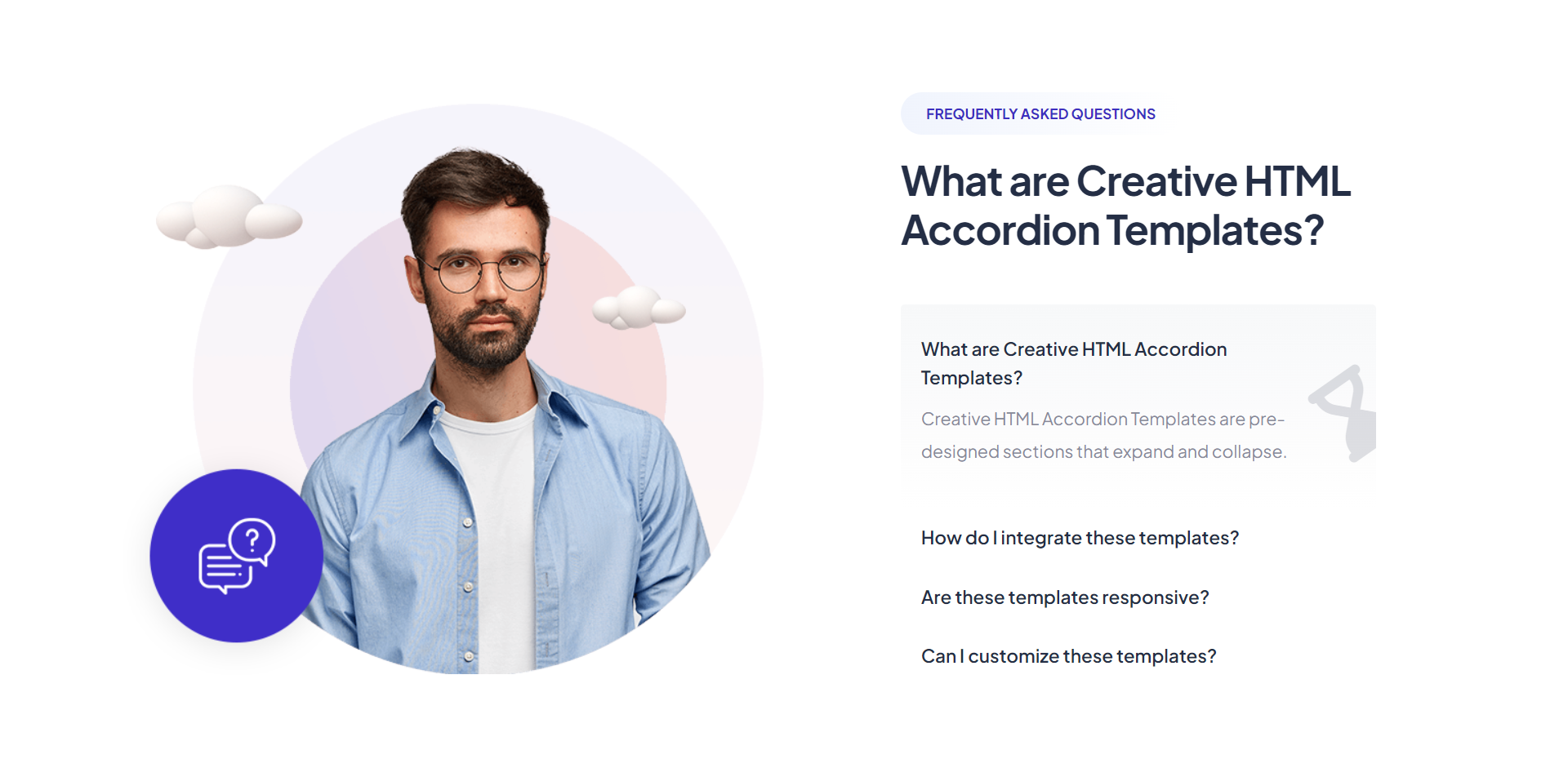 Creative HTML Accordion & FAQ Templates by Salahudeen007 | CodeCanyon