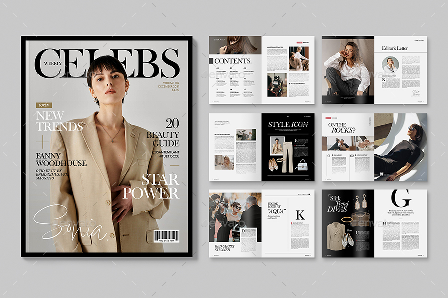 Entertainment Magazine Template, Print Templates | GraphicRiver