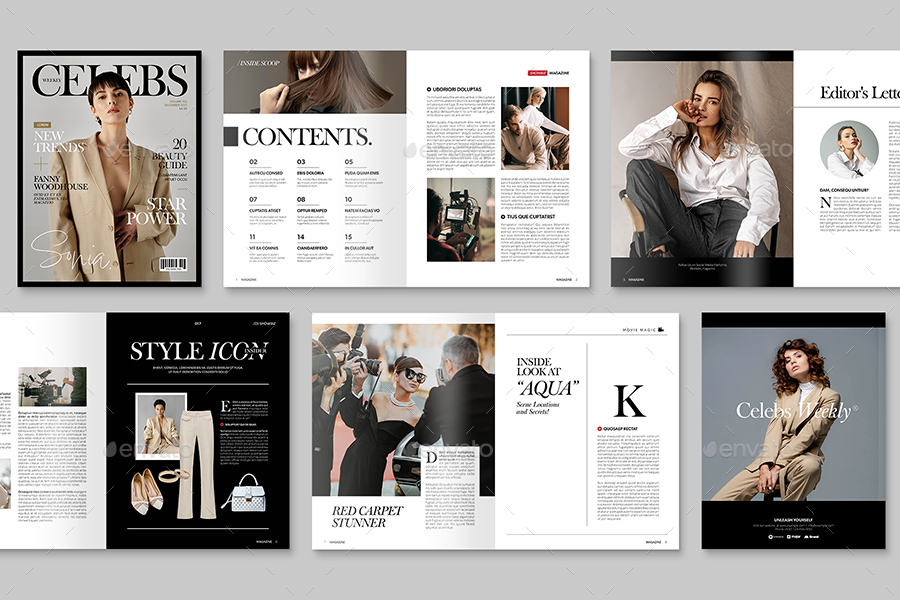 Entertainment Magazine Template, Print Templates | GraphicRiver
