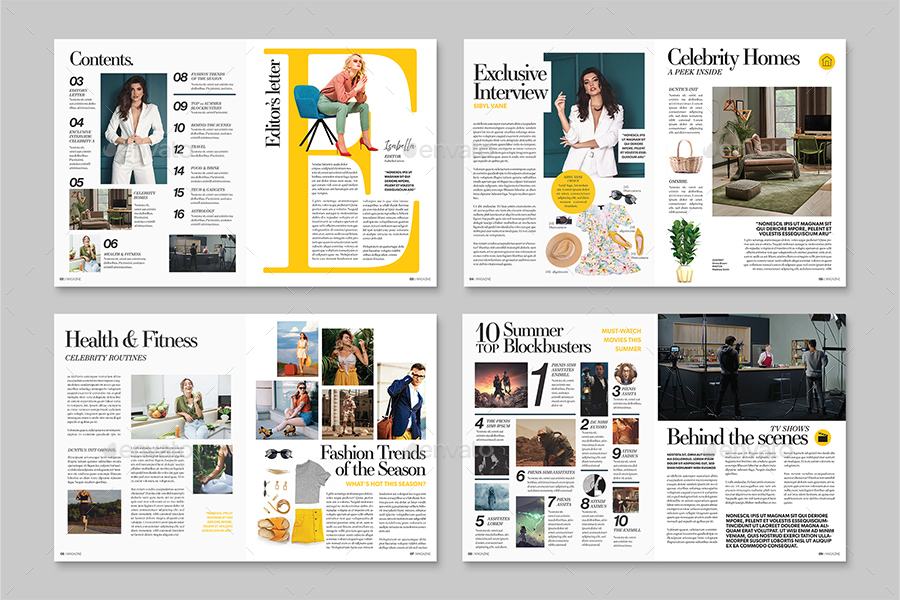 Lifestyle Magazine Template, Print Templates | GraphicRiver