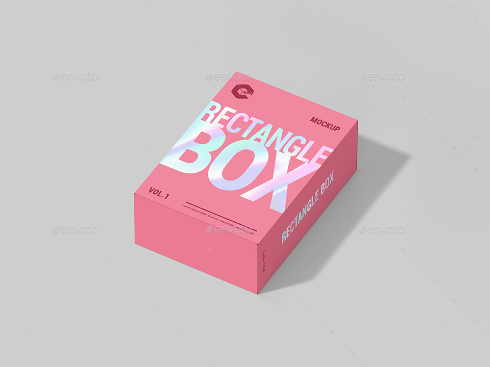 Rectangle Box Mockup V.1 | Elongated Product Box With Two Type of Paper ...