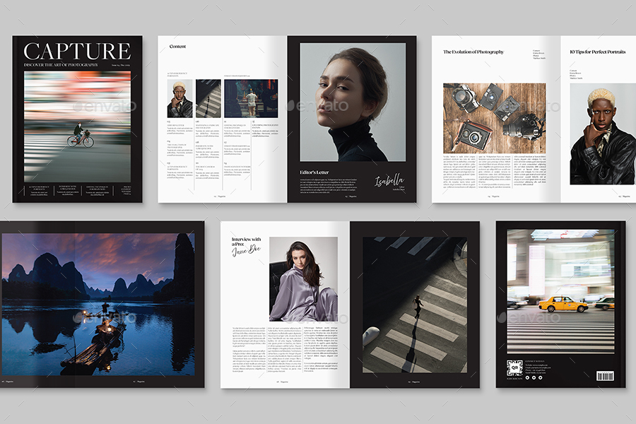Photography Magazine Template, Print Templates | GraphicRiver