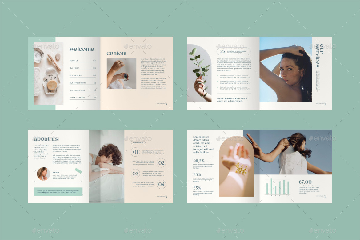 Spa Clinic Company Profile, Print Templates | GraphicRiver