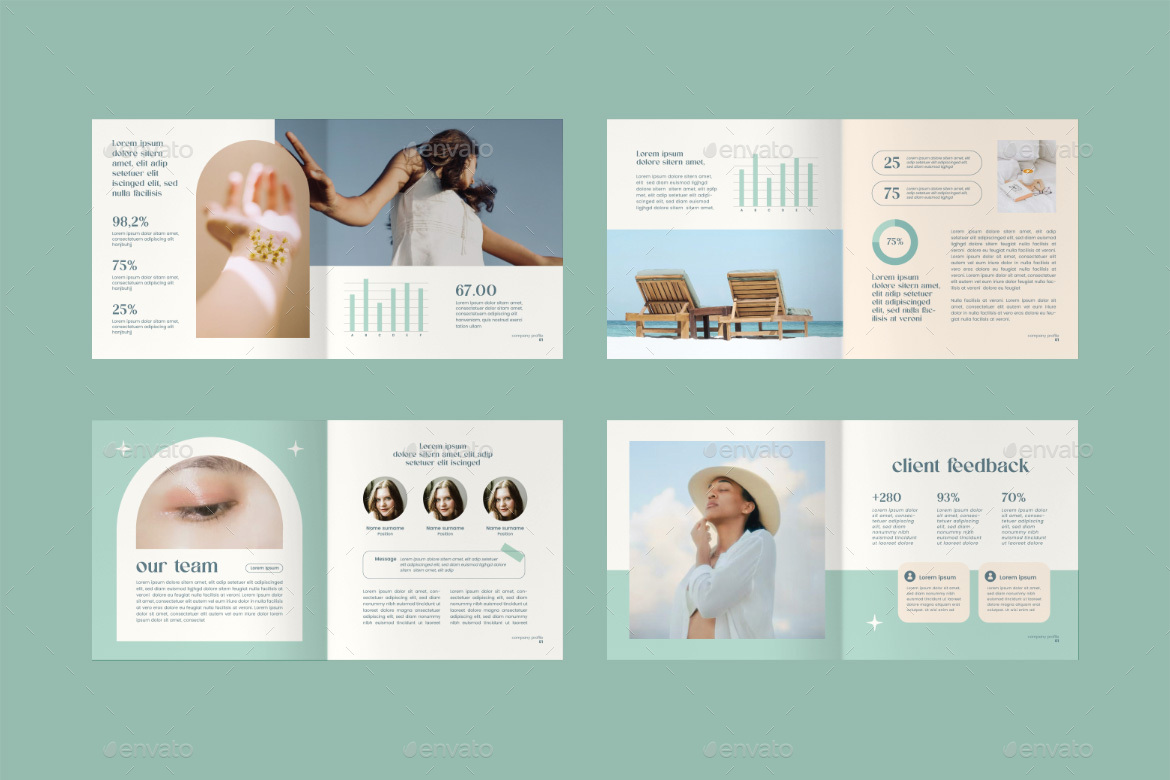 Spa Clinic Company Profile, Print Templates | GraphicRiver