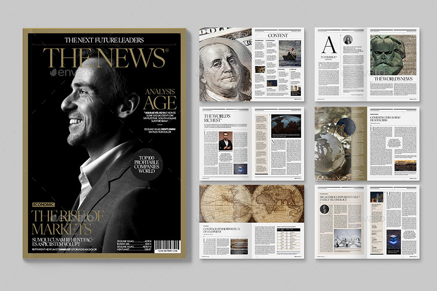 News Magazine Template, Print Templates | GraphicRiver