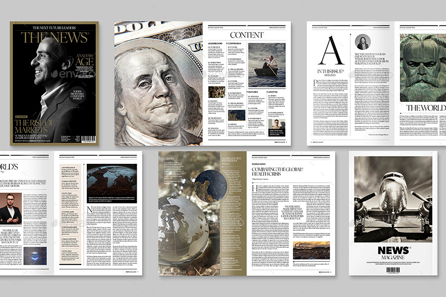 News Magazine Template, Print Templates | GraphicRiver