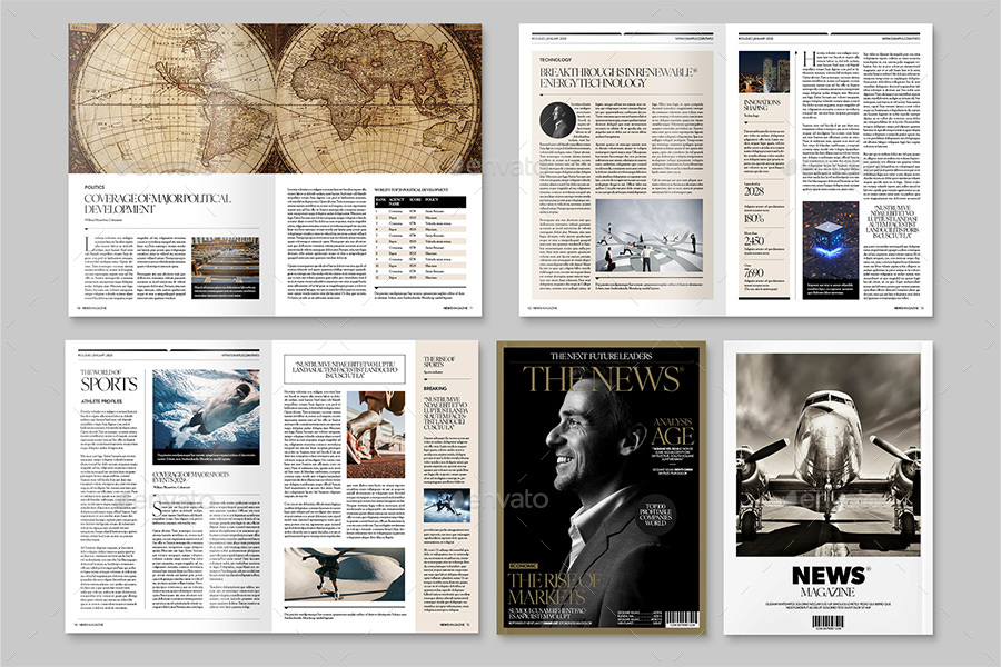 News Magazine Template, Print Templates | GraphicRiver
