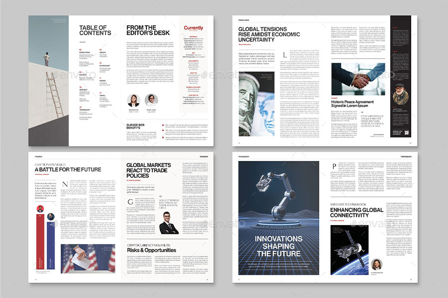 Modern News Magazine Template, Print Templates | GraphicRiver