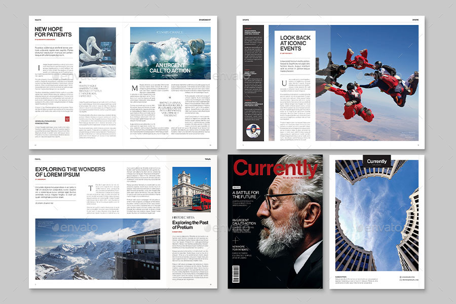 Modern News Magazine Template, Print Templates | GraphicRiver