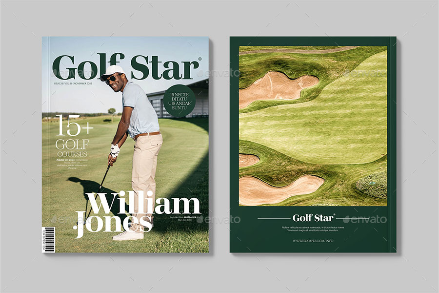Golf Magazine Template, Print Templates | GraphicRiver