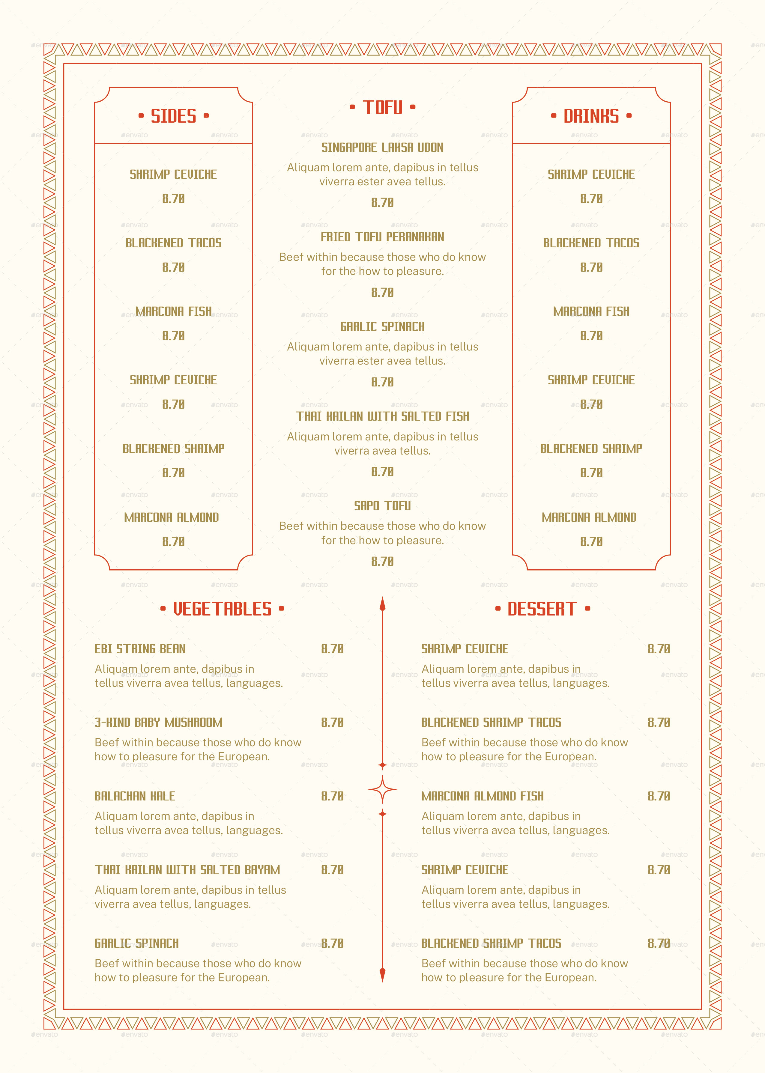 Simple Bistro Menu, Print Templates | GraphicRiver
