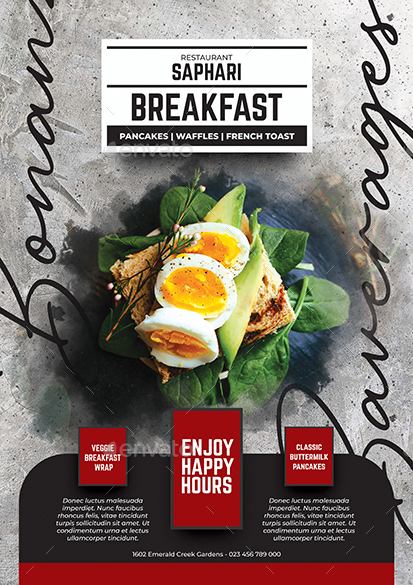 Rustic Food Menu, Print Templates | GraphicRiver