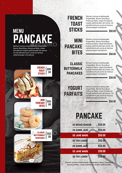 Rustic Food Menu, Print Templates | GraphicRiver