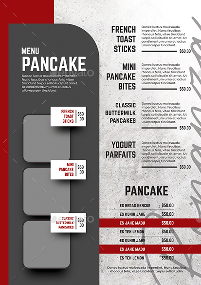 Rustic Food Menu, Print Templates | GraphicRiver