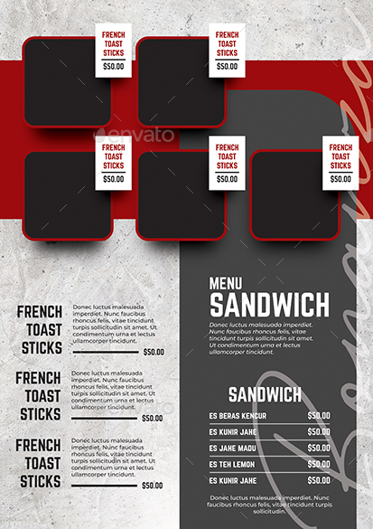 Rustic Food Menu, Print Templates | GraphicRiver