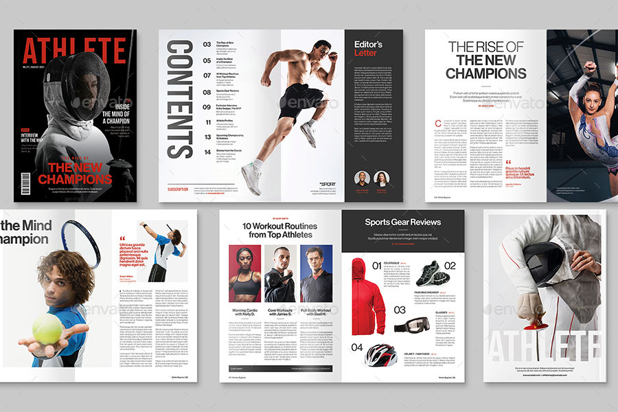 Sports Magazine Template, Print Templates | GraphicRiver