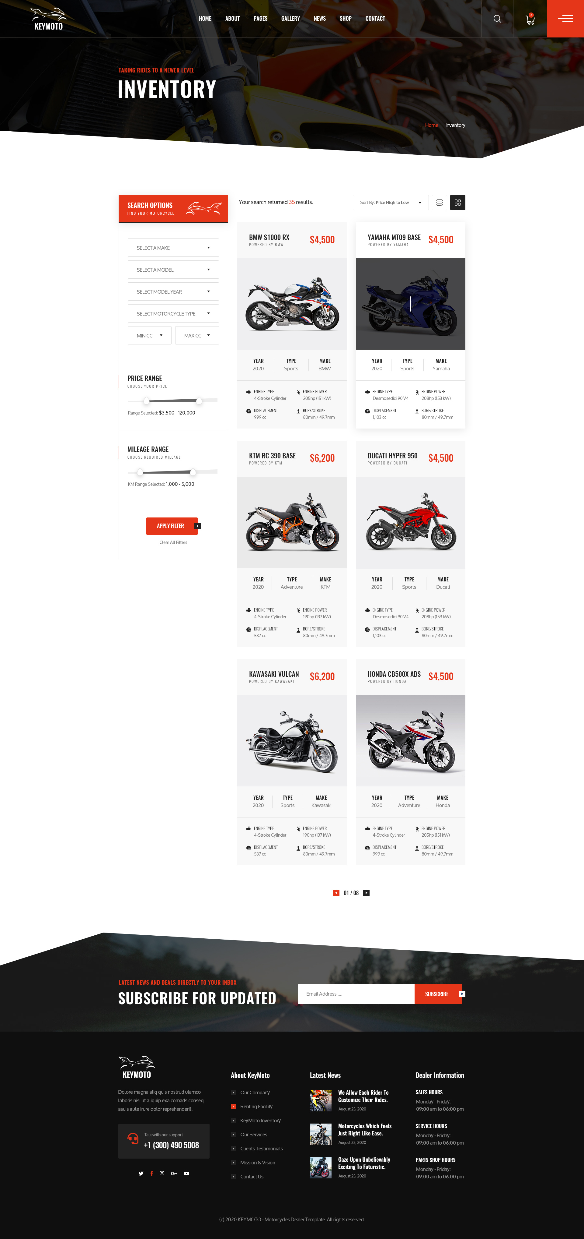 Keymoto - Motorcycle PSD Template by Templines | ThemeForest