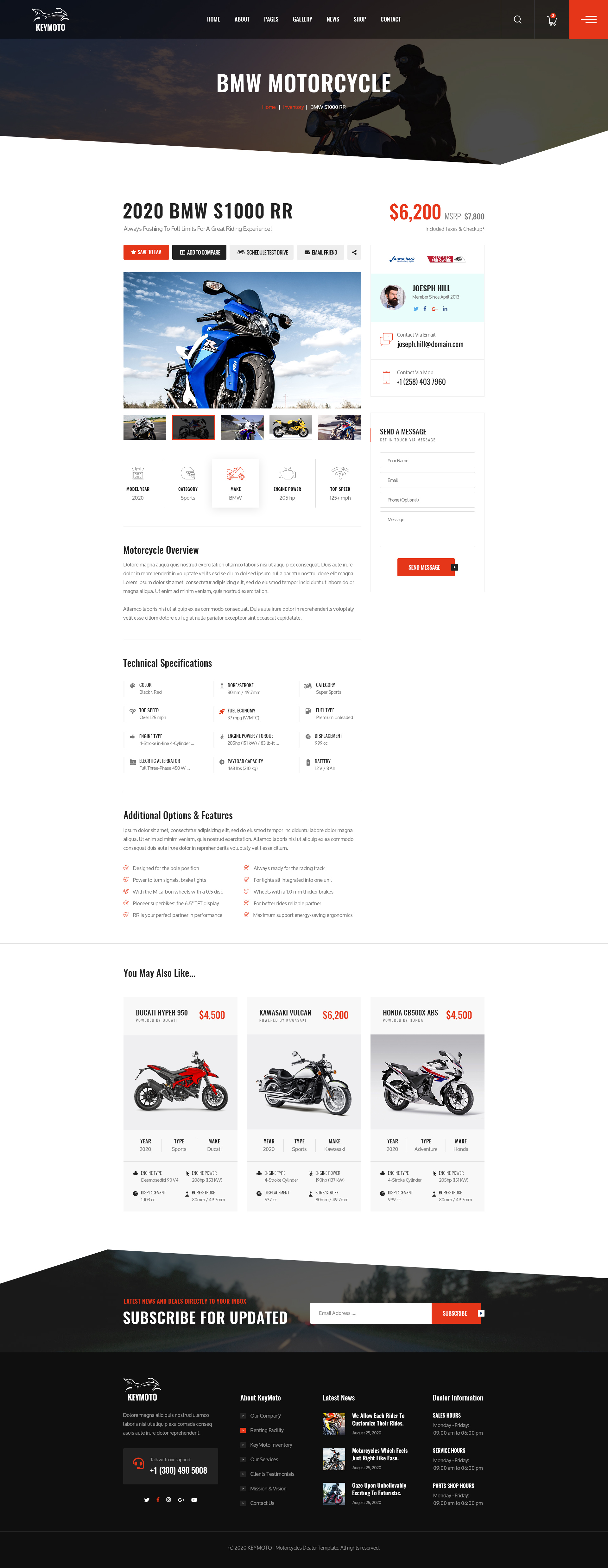 Keymoto - Motorcycle PSD Template by Templines | ThemeForest