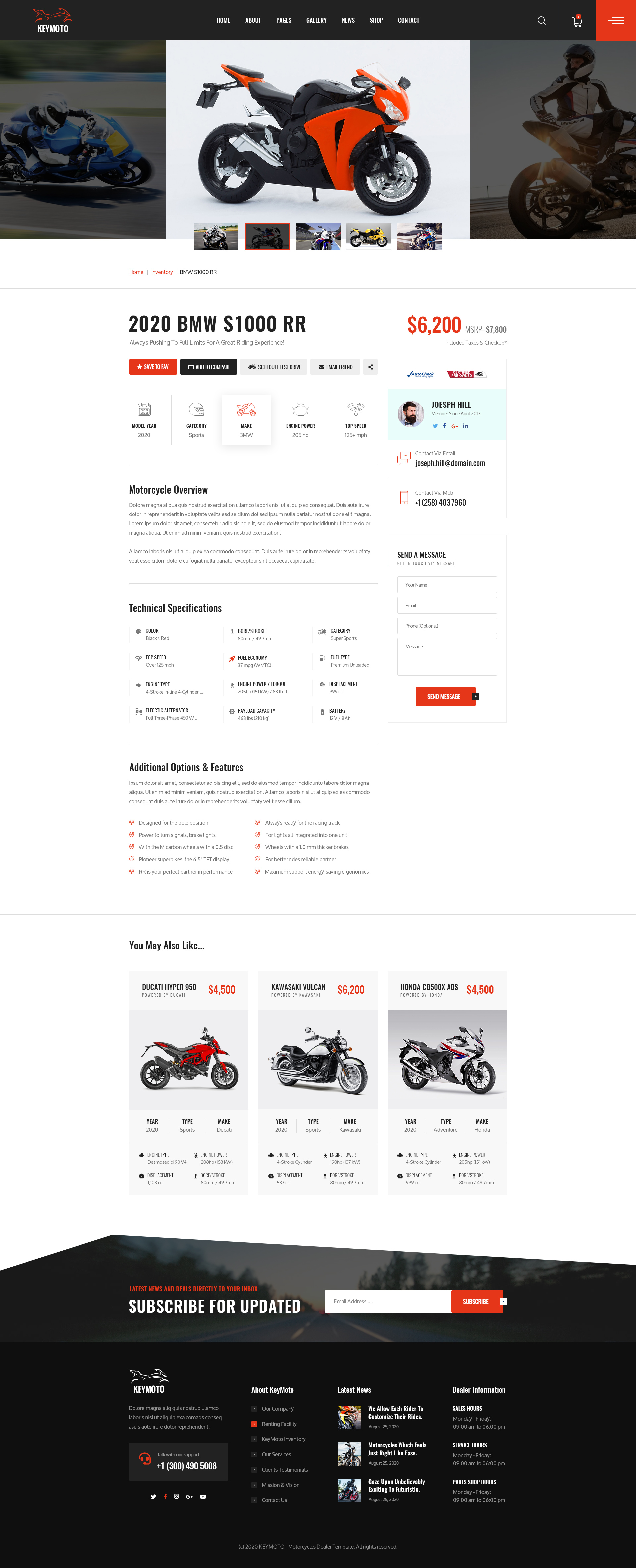 Keymoto - Motorcycle PSD Template by Templines | ThemeForest