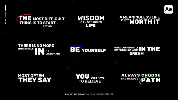 Simple Text Animation v2.0 | AE, After Effects Project Files | VideoHive