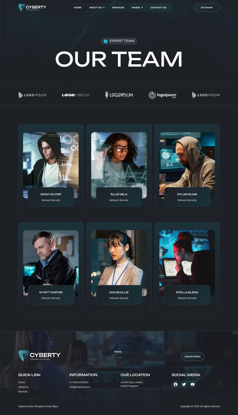 Cyberty - Cyber Security Service Elementor Template Kit by Kitpro ...